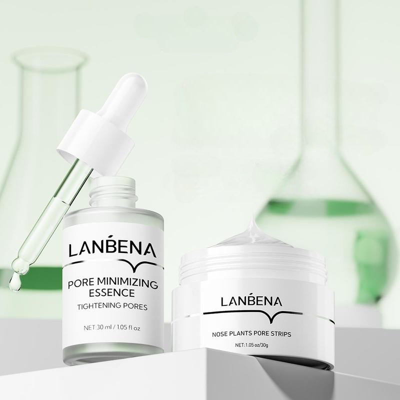 LANBENA Blackhead Remover Strips & Pore Minimizing Serum Set - Deep Cl ...