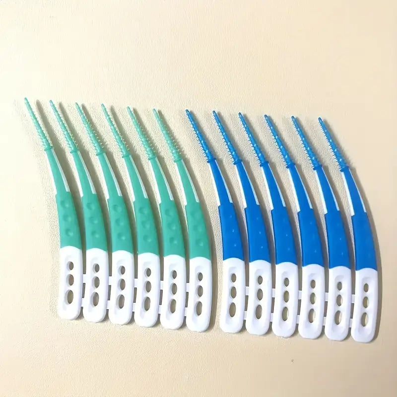 168pcs L-Shaped Silicone Dental Floss Picks – Soft & Flexible – Pure Aura